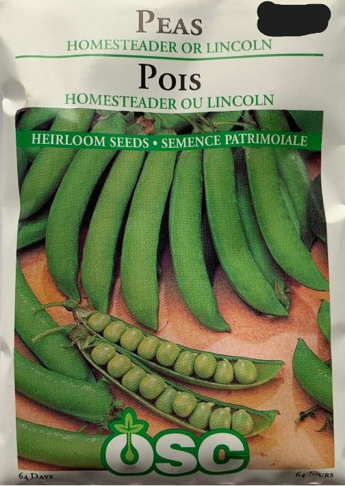 Seed- Peas Homesteader or Lincoln – Knippel Garden Centre