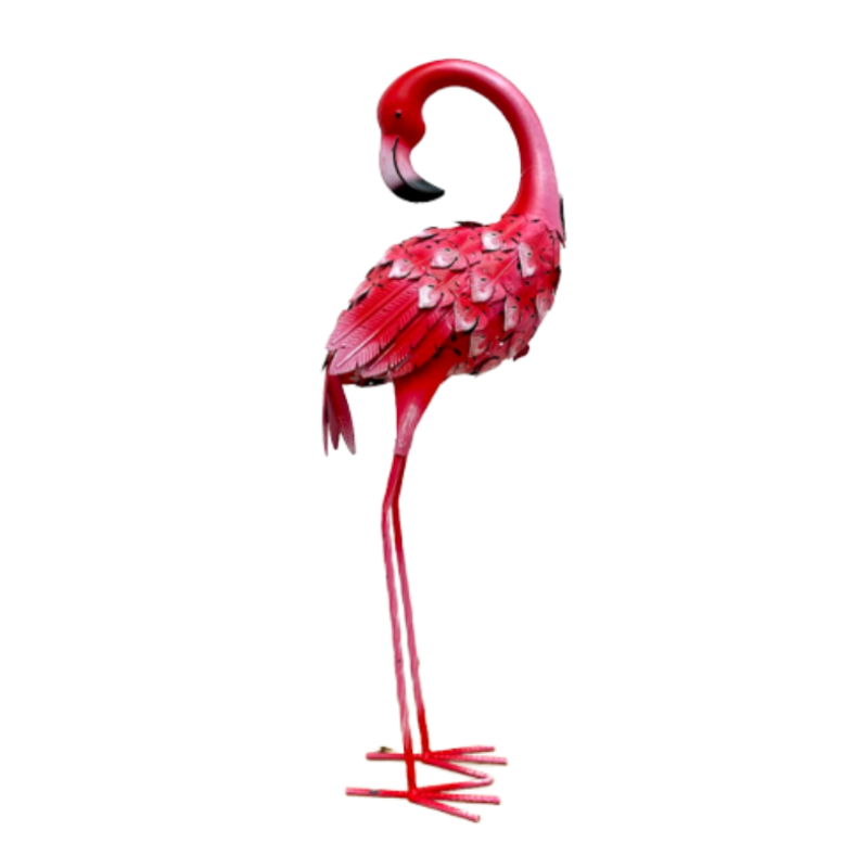 METAL BIRD FLAMINGO 26" – Knippel Garden Centre