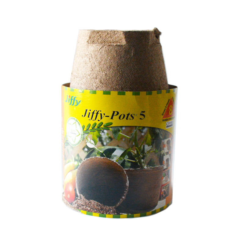 Jiffy Pots 5" - 8 pots – Knippel Garden Centre